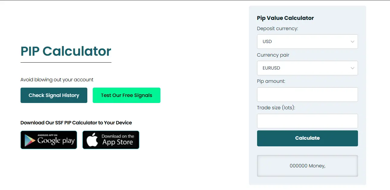 Pip Calculator - SureShotFX
